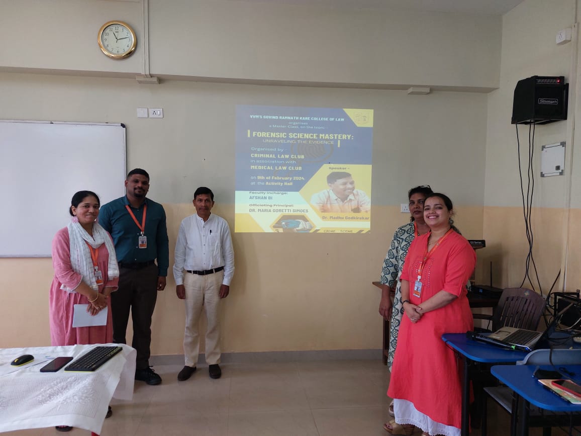 Masterclass – “Forensic Science Mastery: unraveling the evidence ...